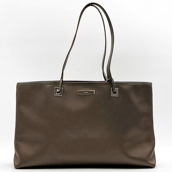Gucci | Bags | Gucci Gucci Tote Bag Shoulder Brown Satin Ladies Simple ...